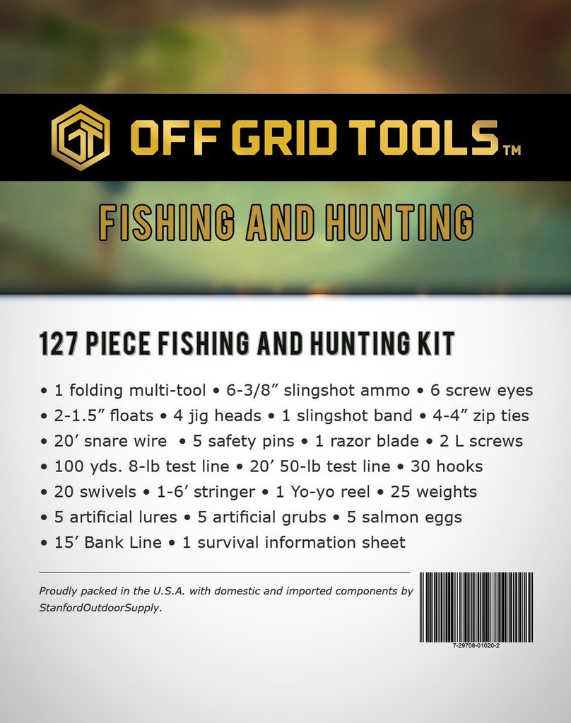 OGT FISHING & HUNTING – 127 PIECE FISHING & HUNTING KIT – Texas Game ...